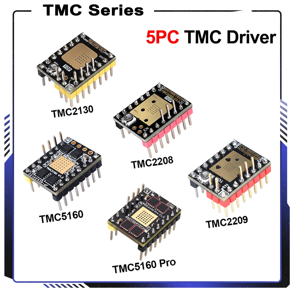 5pcs Bigtreetech Tmc2209 Tmc5160 Tmc2208 Tmc2130 Stepper Motor Driver 3d Printer Parts For Btt ...