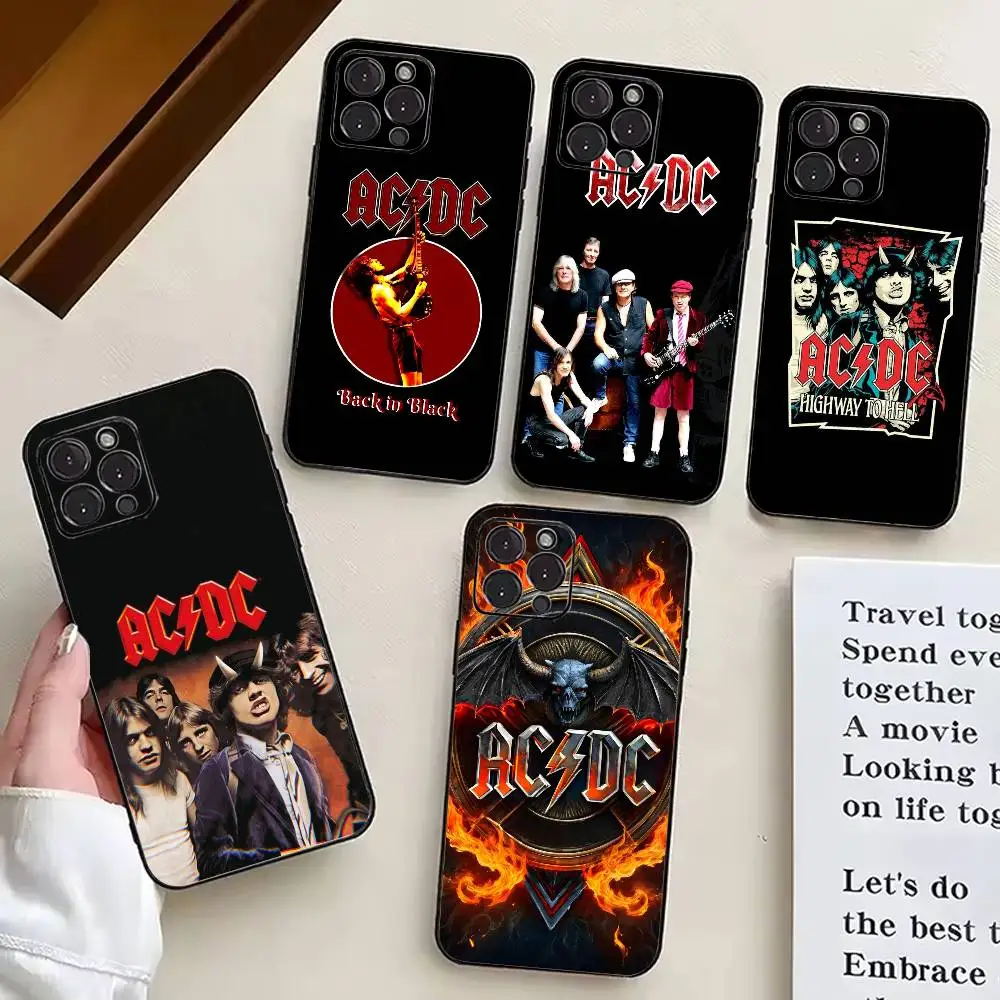 Cool AC B-Back In Black D-DC Phone Case For iPhone 17, 16,15,14,13,12 ...