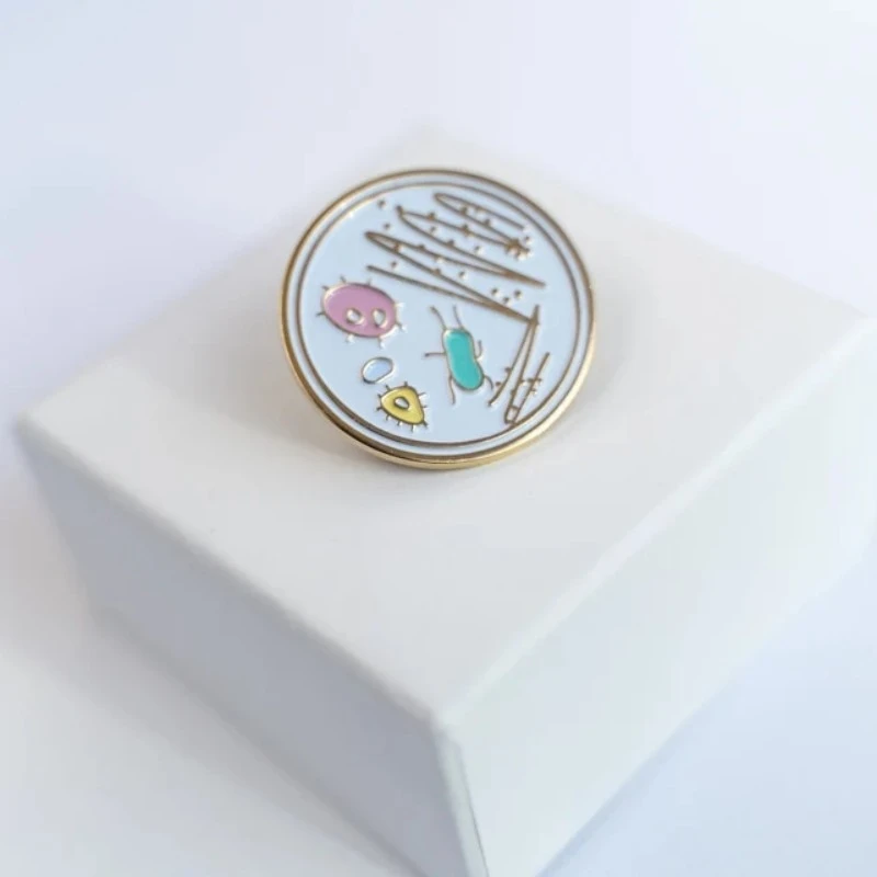 Harong New Petri Dish Enamel Pin Scientific Microbiology Laboratory ...