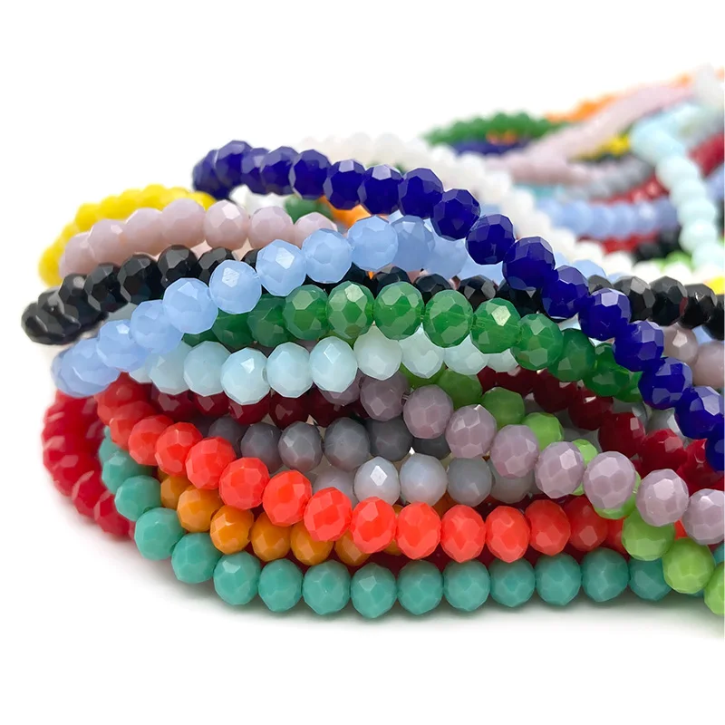 2 3 4 6 8mm Mix Color Crystal Beads For Jewelry Making Round Faceted ...