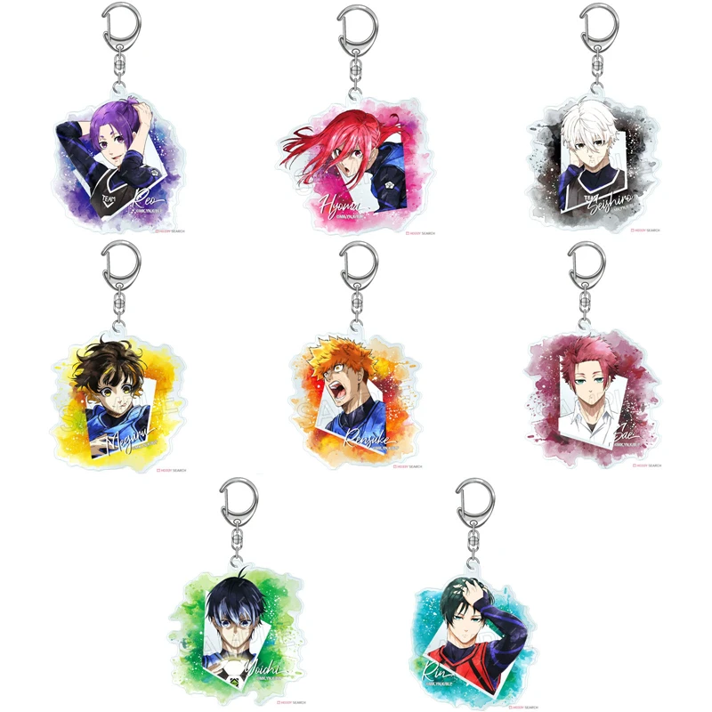 Anime Blue Lock Acrylic Keychain Isagi Yoichi Bachira Chigiri Cartoon ...