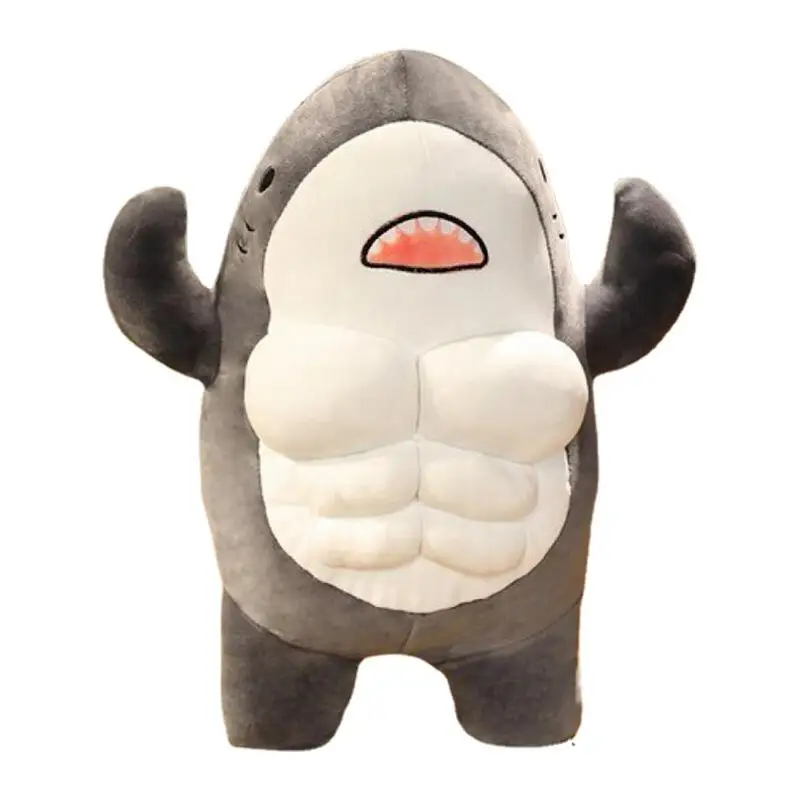 Buff-Shark-Plush-Adorable-Muscle-Shark-Stuffed-Animal-Toy-17-7in ...
