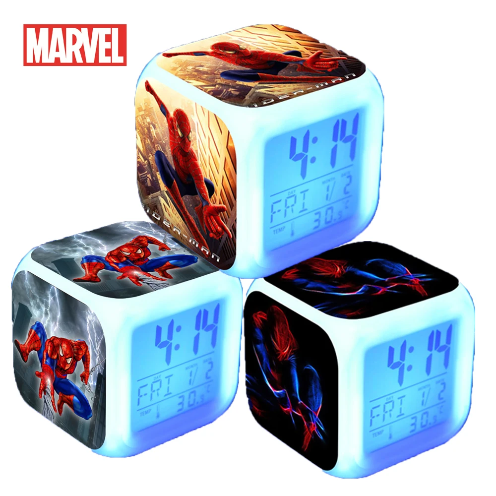 Marvel-Spiderman-Smart-Alarm-Clock-LED-Digital-No-Way-Home-Colorful ...