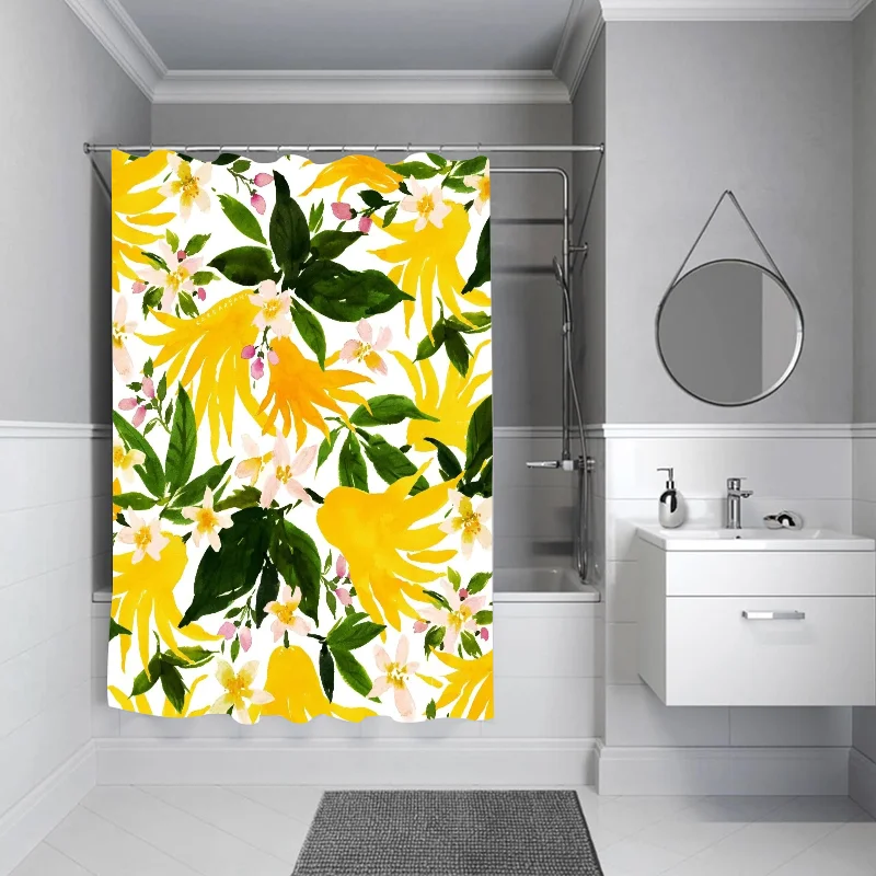 Bath-Things-Watercolor-Flower-Waterproof-Shower-Curtains-for-Bathroom ...