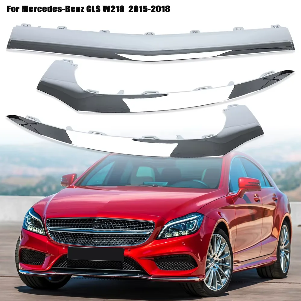 Chrome Front Set Bumper Molding Trim for Mercedes-Benz W218 CLS 2015 ...