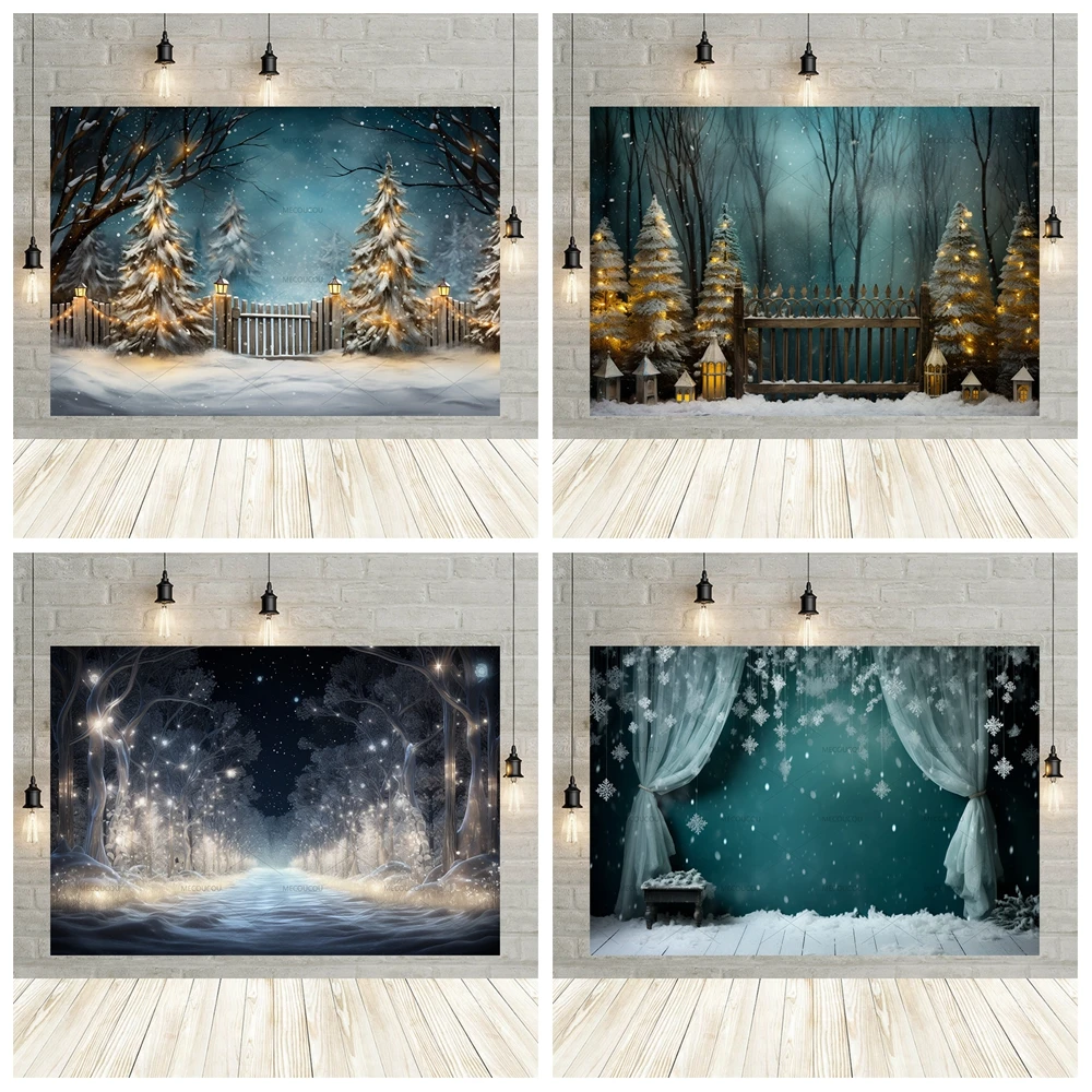 Photography-Background-Christmas-Decoration-Tree-Snowflake-Winter-Snow ...