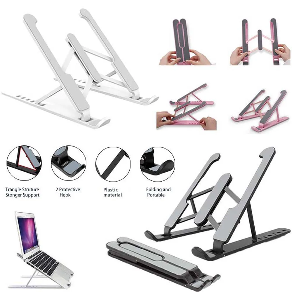 Portable Adjustable Laptop Stand Foldable Support Base Notebook Stand ...