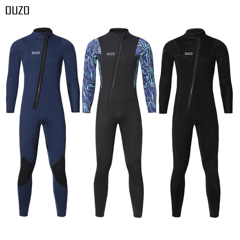 Terno-de-mergulho-com-capuz-para-homens-traje-de-neoprene-roupa-de ...
