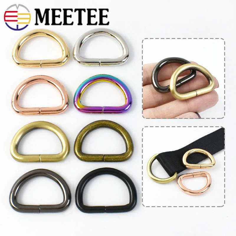 10Pcs 16-38mm Metal O D Ring Buckles Bag Strap Hook Webbing Connector ...