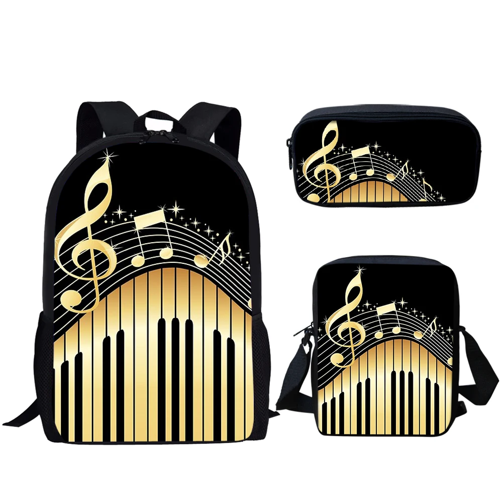 Jackherelook Piano Keyboard Design School Bag Pencil Bag set Musical ...