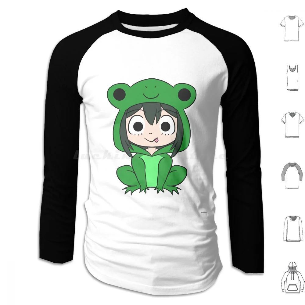 Bnha Froppy In Frog Onesie Hoodie cotton Long Sleeve Bnha Buko No Hero ...