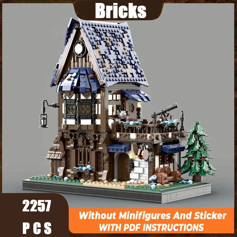 New Moc building block building model, medieval pub module, building ...