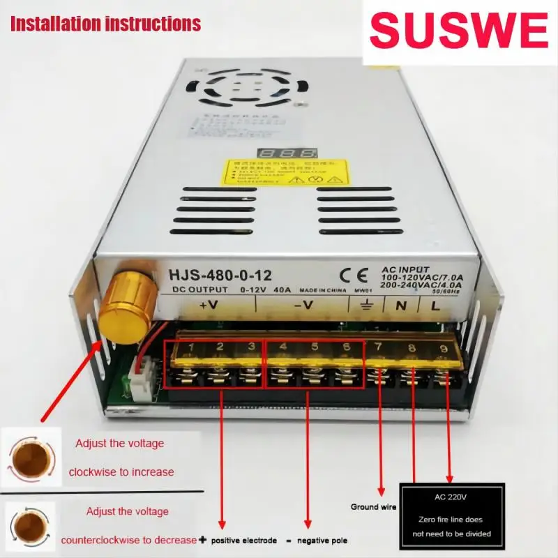 0 120V4A DC Stabilized Voltage Switching Power Supply 480W Aerospace ...