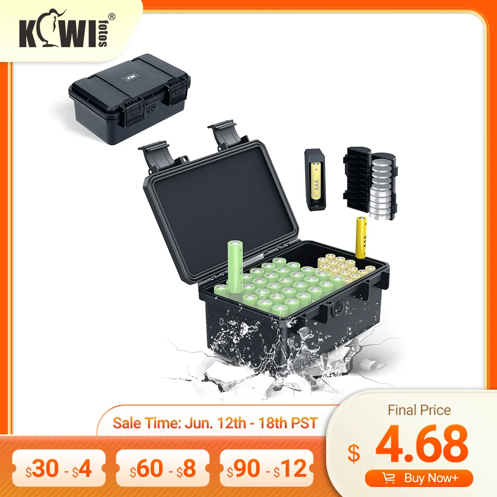 58 Vertical Slots Battery Box With Batteries Tester AA/AAA/Coin Battery ...