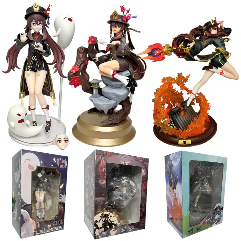 25cm Genshin Impact Hu Tao Anime Figure Genshin Impact Klee Hibana ...