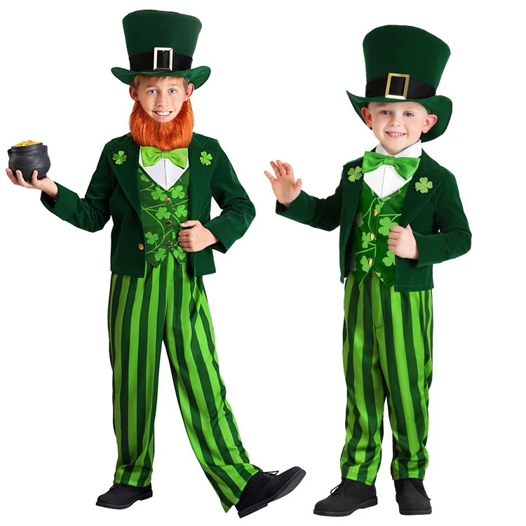 Disfraz de escenario para Halloween, traje de Duende irlandés, juego de ...