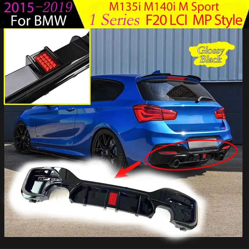 Rear Diffuser Lip Bumper for BMW 1 Series F20 M135i M140i 2015-2019 for ...