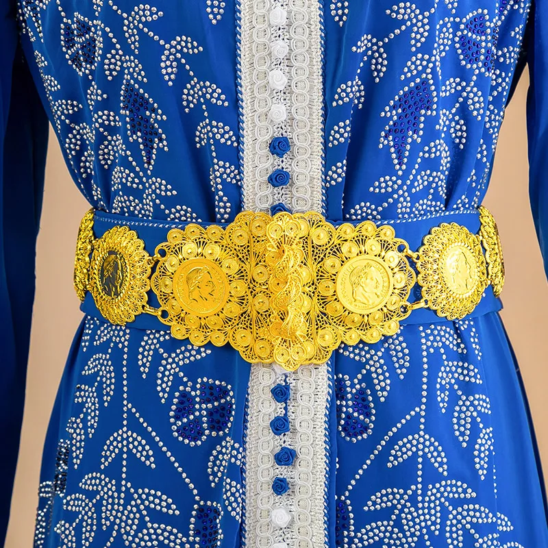 Gold-Color-Bride-Body-Jewelery-Algerian-Style-Head-Coin-Waist-Chain ...