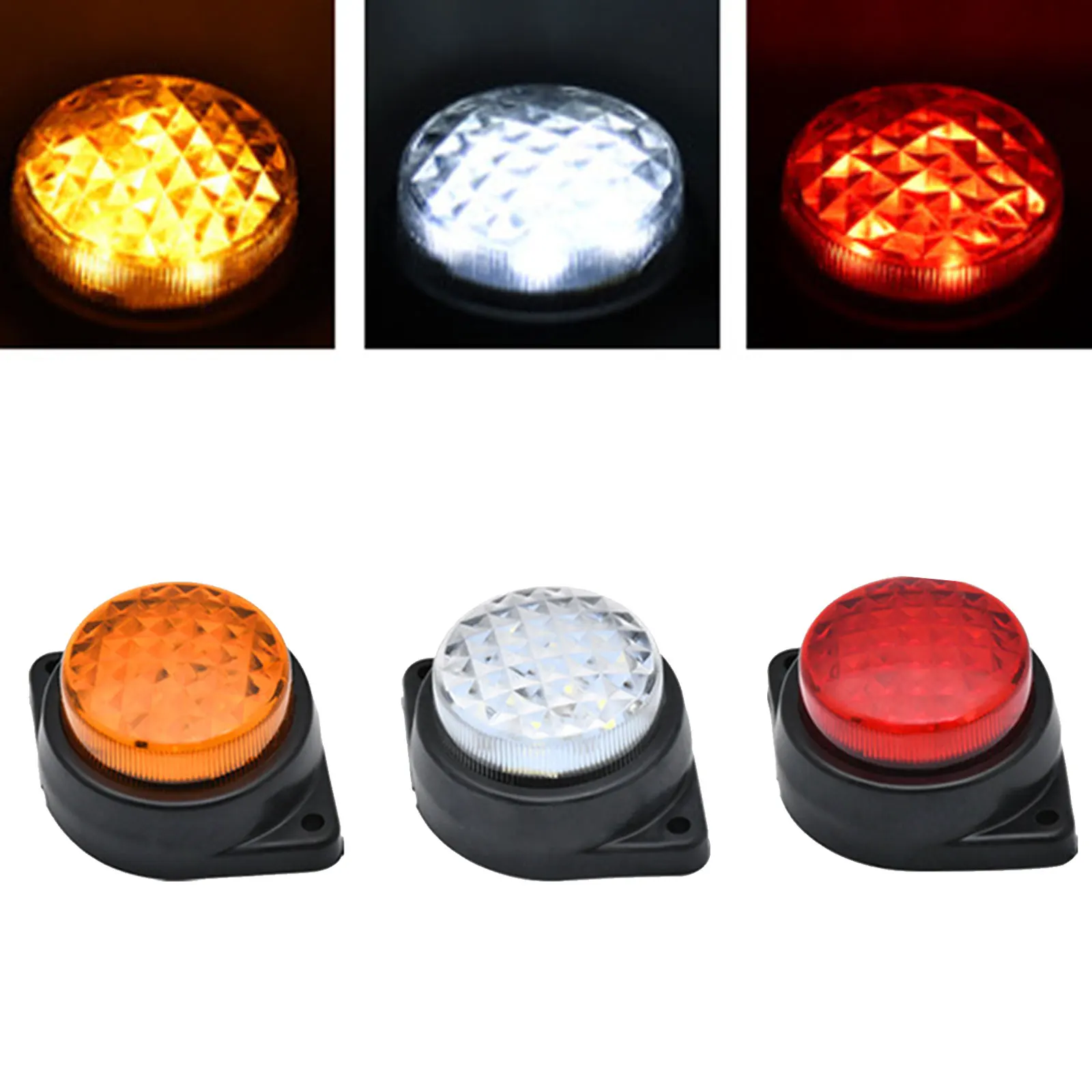 2 Pcs 6LED Light Clearance Trailer Truck Front Rear Side Marker Lamp ...