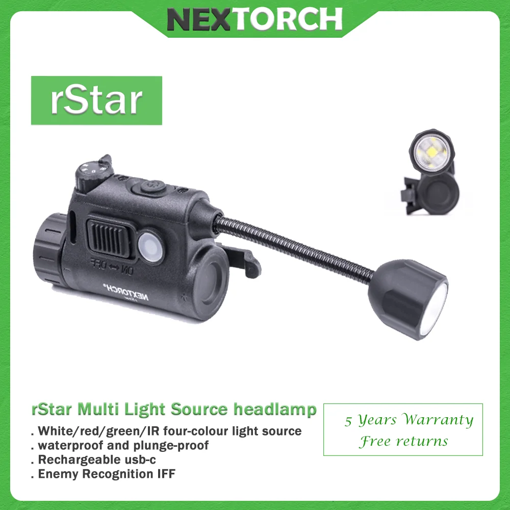 NEXTORCH-rStar-IR-Infrared-Helmet-Light-lamp-Rechargeable-Headlamp ...