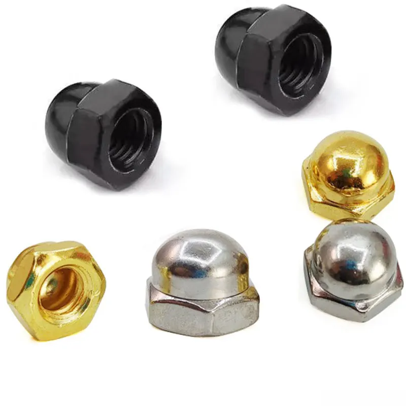 M10 * 1 Nut 10PCS/Lot Hexagonal Cap Screw Ball Head Screw Nut Gold ...
