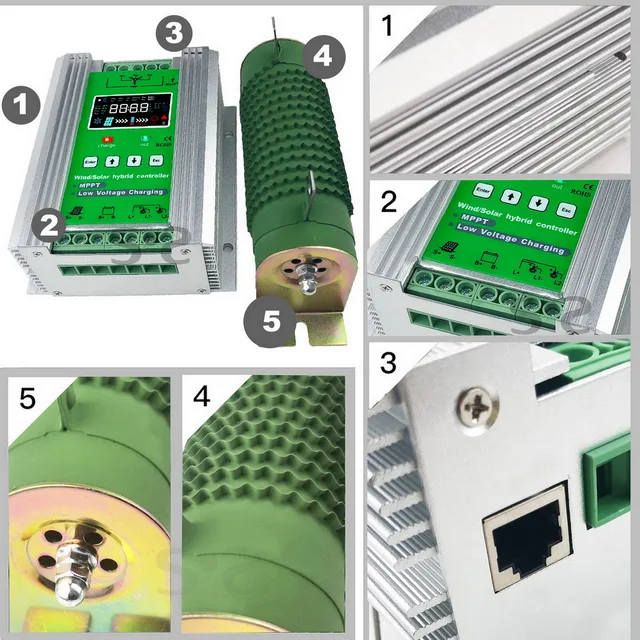 4000W Wind Solar Hybrid Charge Controller, 12V 24V 48V AUTO Match, MPPT ...