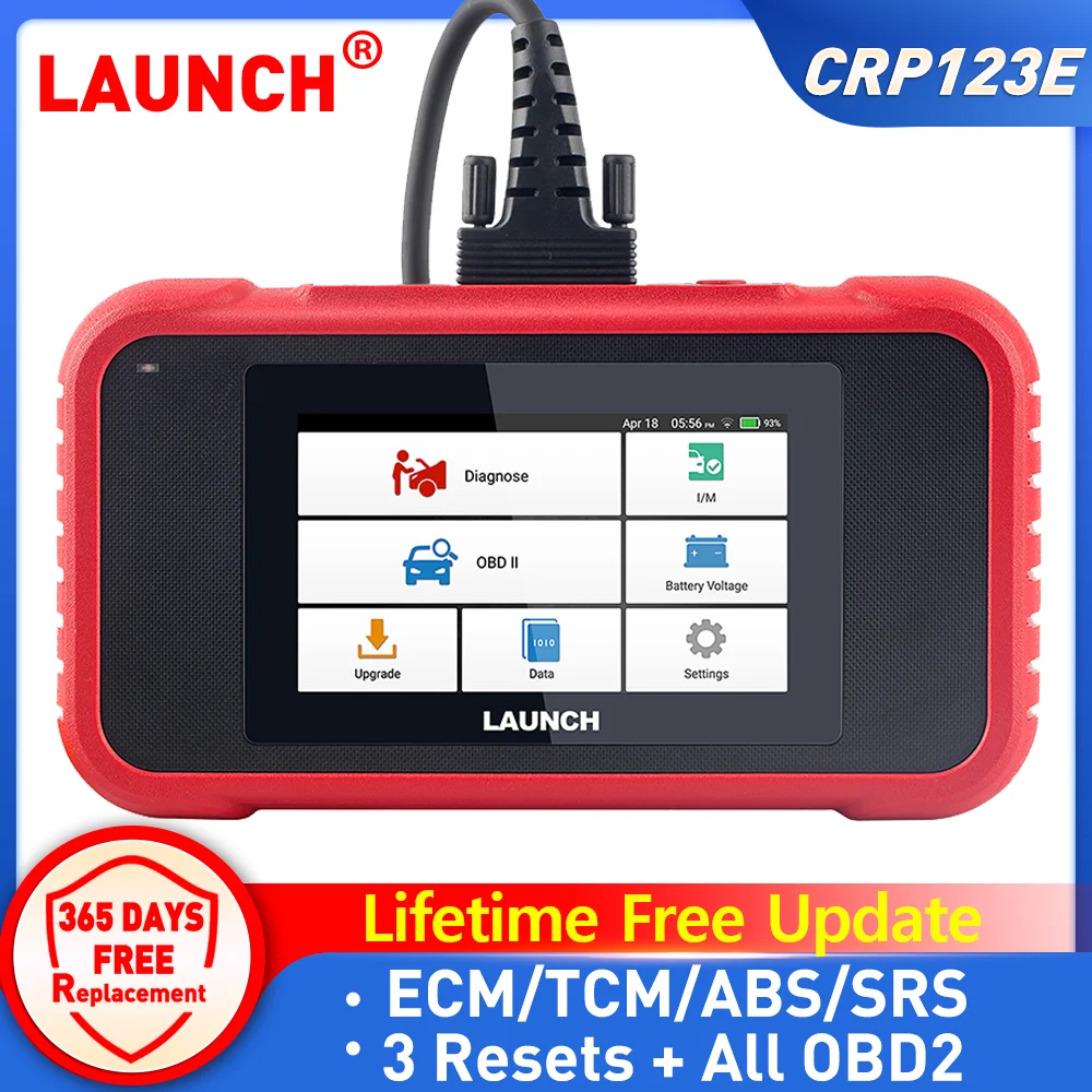 LAUNCH-CRP123E OBD2 4 시스템 ENG ABS SRS 전송 OBDII 코드 리더, CRP 123E 스캐너 자동차 ...