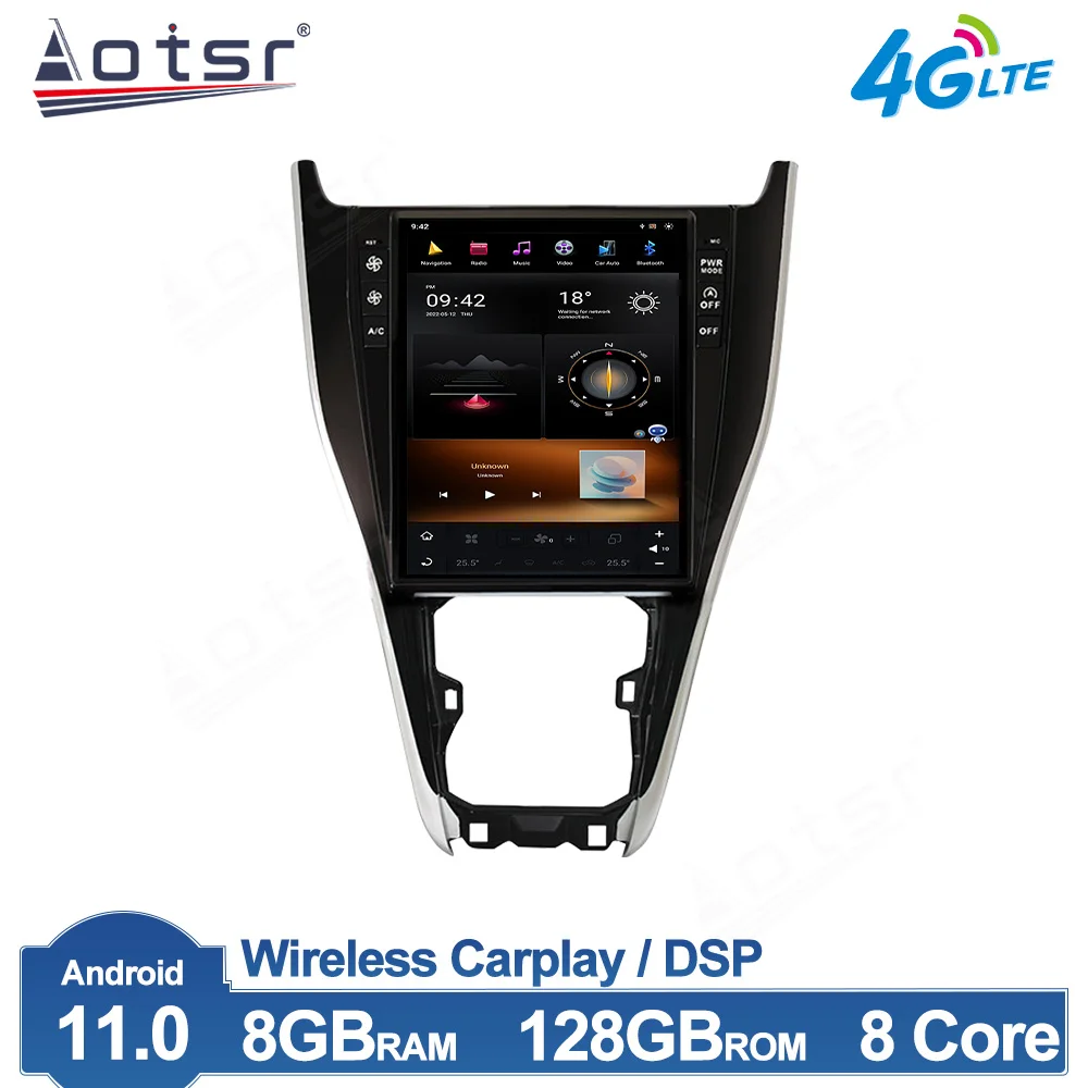 สำหรับ Toyota Harrier XU60 2013 2020 Tesla สไตล์ Android 11รถนำทาง GPS ...