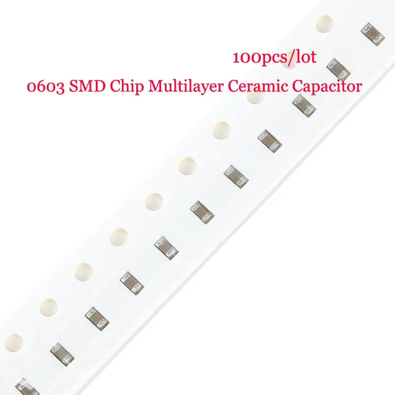 100pcs 0603 SMD Chip Multilayer Ceramic Capacitor 0.5pF 1pF 30pF 47pF ...
