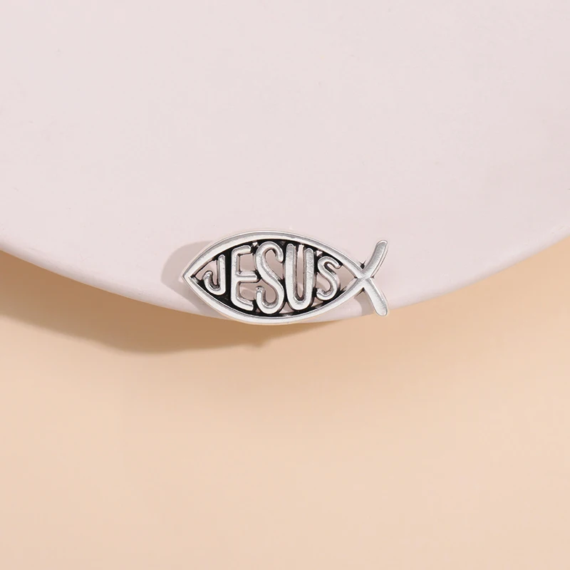 Easter-Cross-Enamel-Pins-Jesus-Fish-Eternal-Life-Of-Believers-Emblem ...