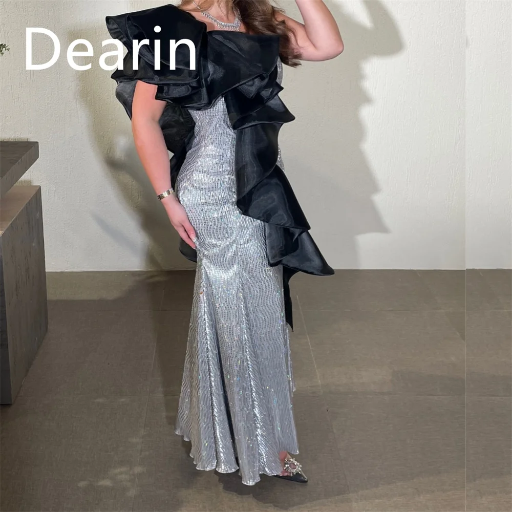 Customized-Evening-Gown-Dearin-Square-Collar-Sheath-Ankle-Length-Skirts ...