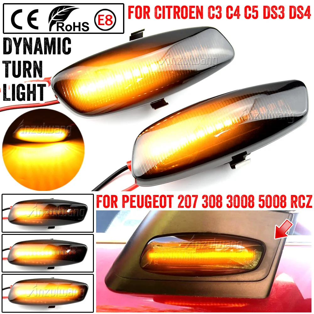 Dynamic-LED-Flashing-Side-Marker-Lamp-LED-Strip-Turn-Signal-Light-For ...