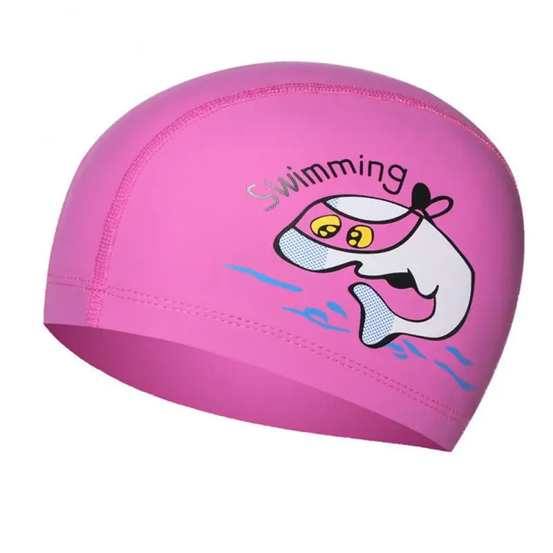 Swimming Cap Pu Coated Cute Cartoon Children Swimming Cap Girls Boys ...