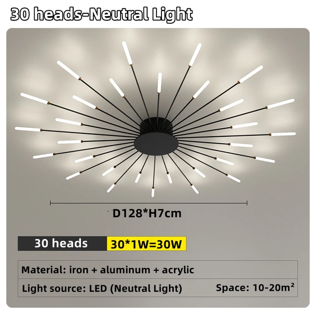 Firework Shaped LED Ceiling Light Chandeliers - Lighting4Home