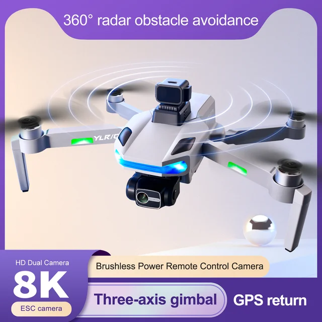 S135 Pro GPS Drone 8K HD Dual Camera FPV Professional Aerial Photography Obstacle Avoidance ...
