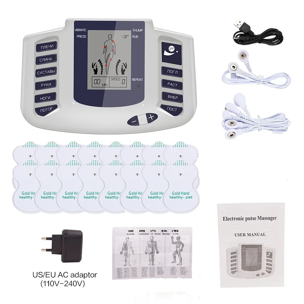 EMS Body Acupuncture Massager Tens Machine Electric Muscle Stimulator ...