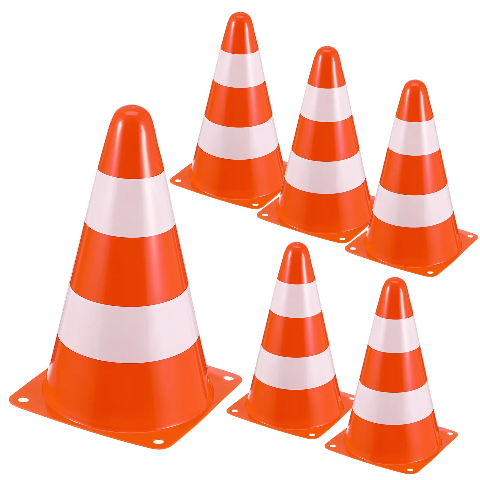6pcs Durable Traffic Road Safety Plastic Barrier Cones For Parking ...