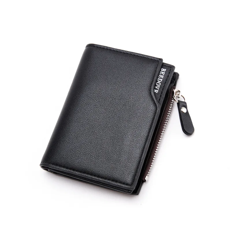 PU Leather Wallet for Men Short Casual Business Foldable Wallets Luxury ...