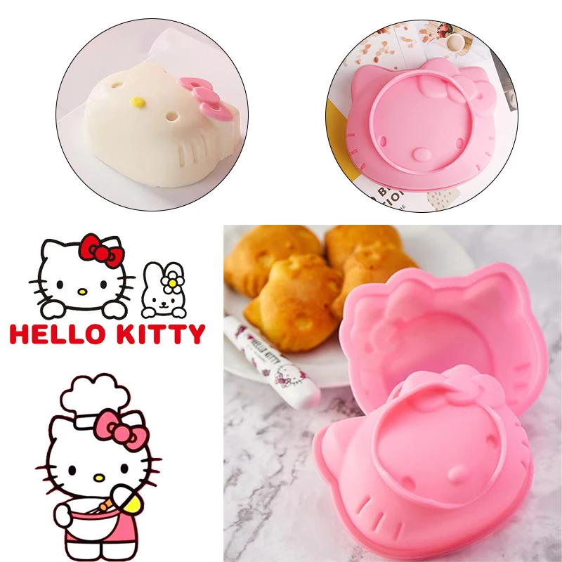 Hello Kitty Silicone Cake Mold Pastry Bread Chocolate Making Mold Cartoon DIY Dessert Making ...