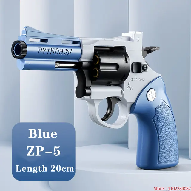Revolver Airsoft Pistol Paintball Soft Bullet Gun Simulation Model Toy ...