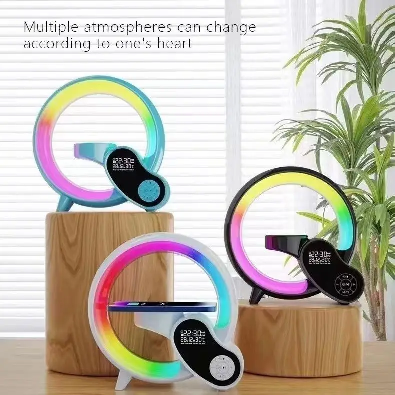 4-in-1-Music-Bluetooth-Speaker-Electric-15W-Wireless-Charger-Alarm ...