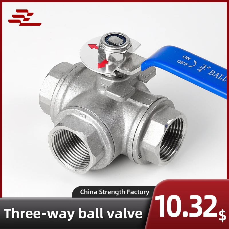 304-stainless-steel-three-way-ball-valve-with-switch-buckle-L-T-type ...