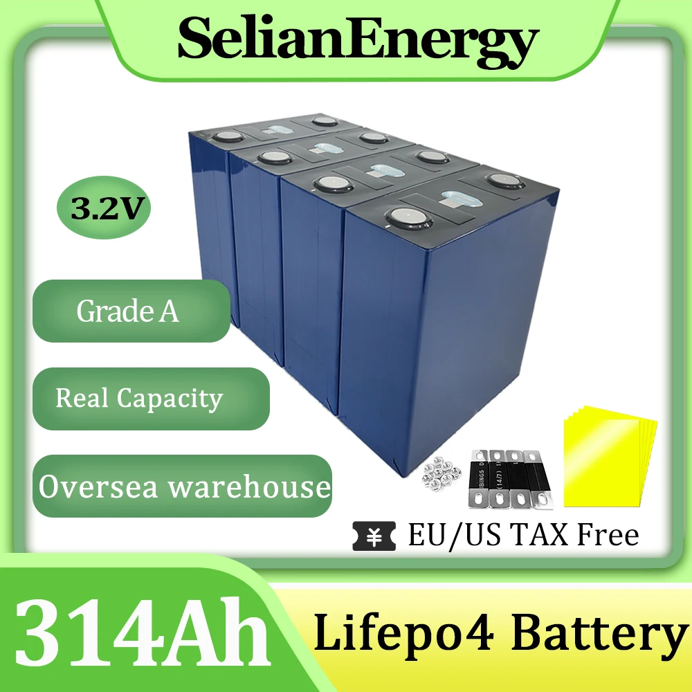 CALB-314Ah-LiFePO4-Grade-A-Rechargeable-Battery-3-2V-Lithium-iron ...