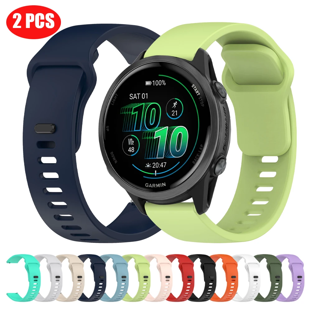 20 22mm Silicone Strap For Garmin Forerunner 570 165 265 255 Music Band ...