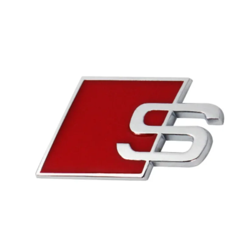 For-Audi-R-S-Line-Chrome-Polish-Metal-Emblem-Side-Fender-Badge-Trunk ...