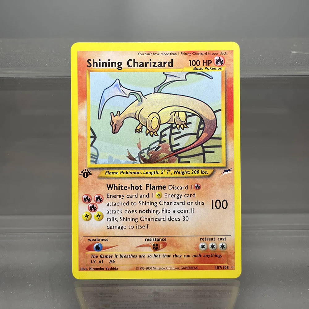 1996 Pokémon 1st Edition Base Set Single Flash Cards Shining Charizard ...