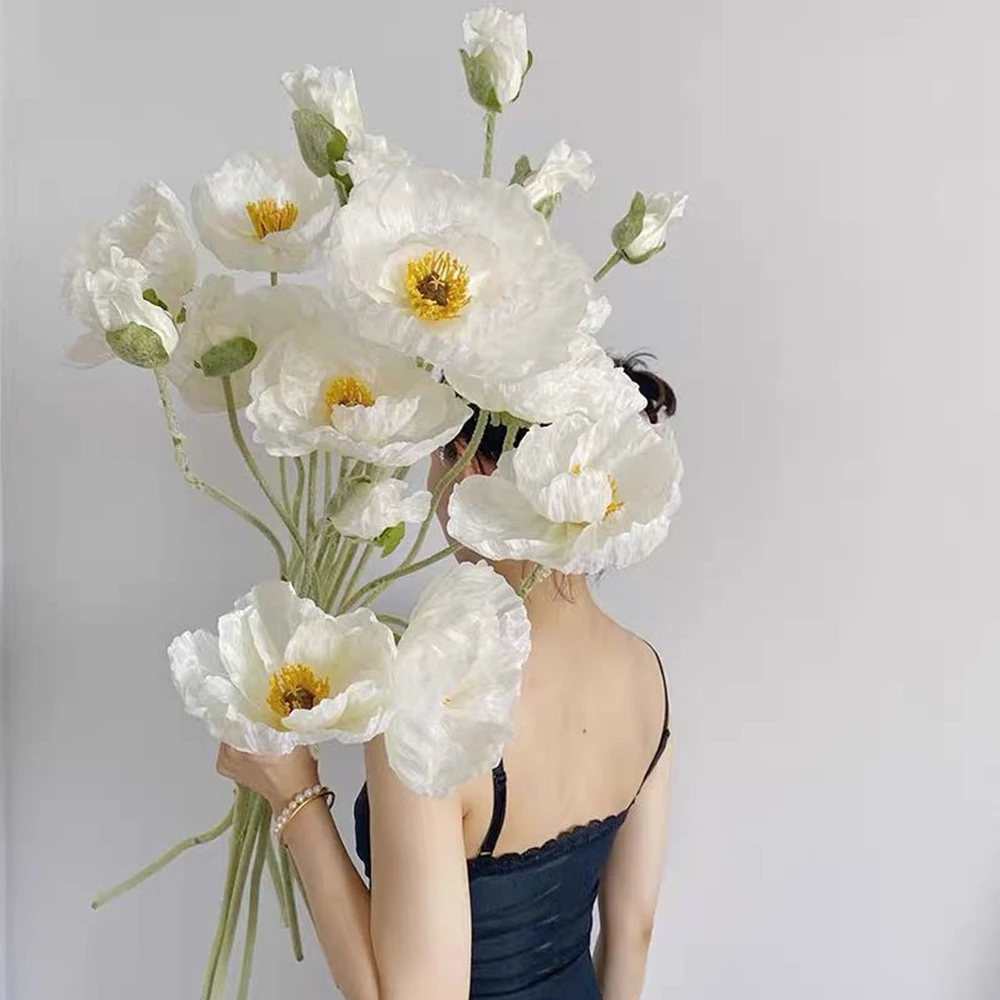 105CM Large Poppy Floral Artificial Flowers Yu Beauty Fake Flower for ...