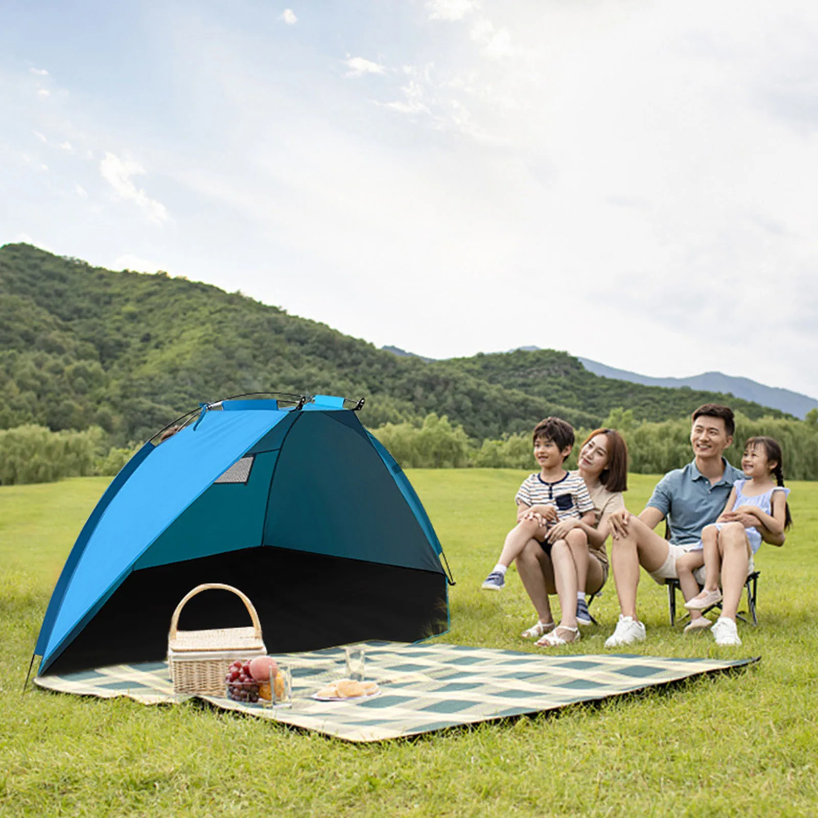 Portable Outdoor Shade Tent Light Weight Beach Tent Beach Sun Shade For ...