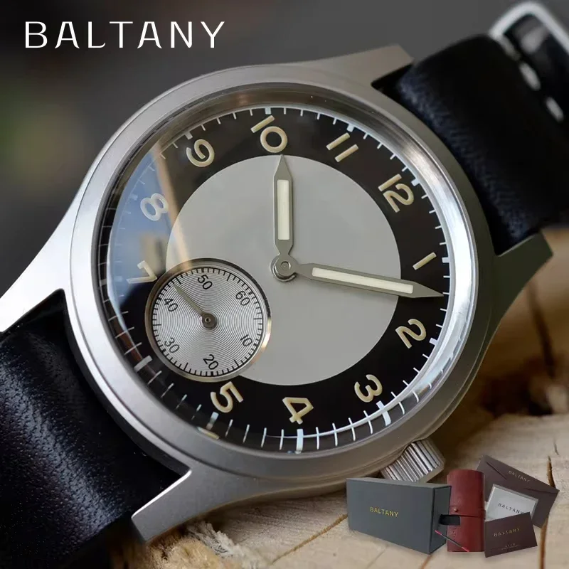 Baltany Retro Classic 36mm Man's Leather Quartz Watch VD78 Stainless ...