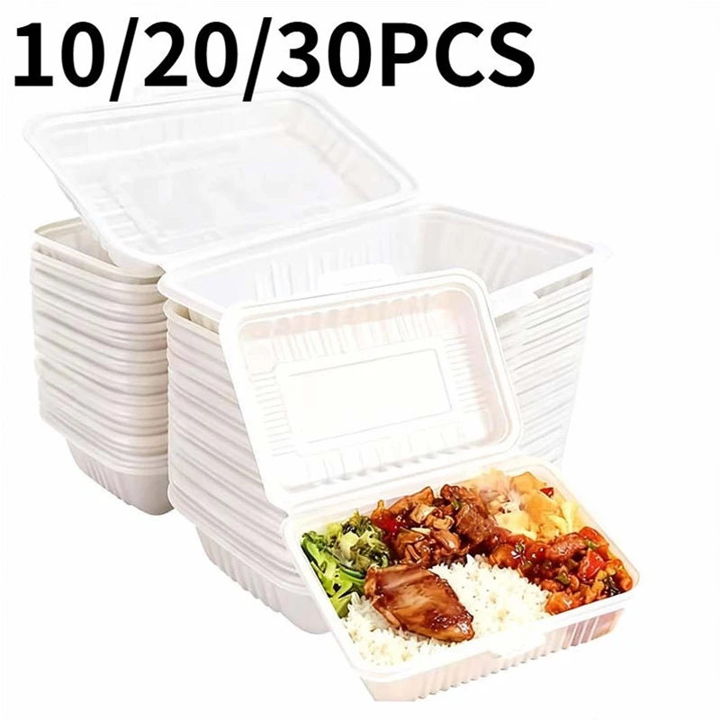 10/20/30PCS Disposable Lunch Boxes Plastic Salads Sandwiches Takeaway ...